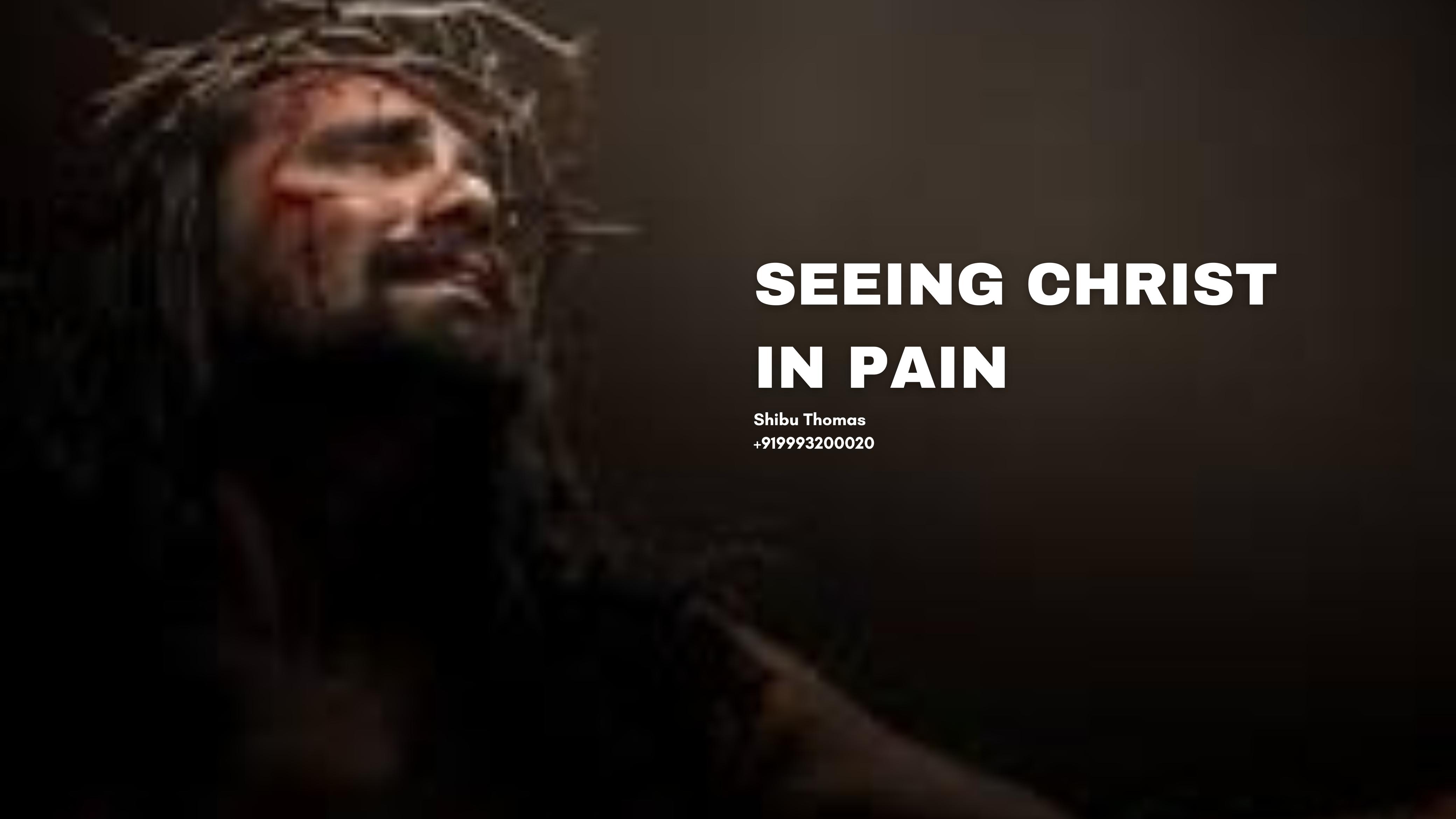 SEEING CHRIST IN PAIN